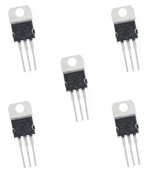 5 X Tip122 Npn Silicon Darlington Transistor To 220 All Top Notch