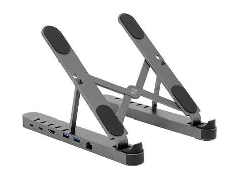 Monoprice 6 In 1 Portable Folding Laptop Stand And Usb C Docking
