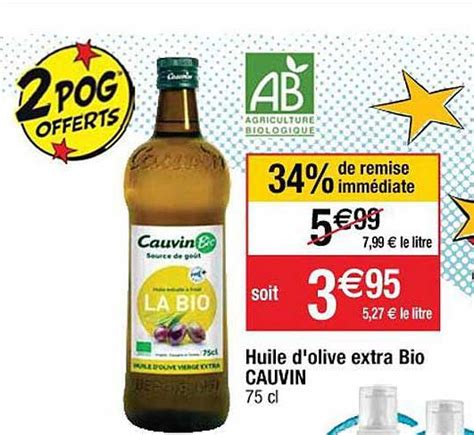 Promo Huile D Olive Extra Bio Cauvin Chez Cora ICatalogue Fr