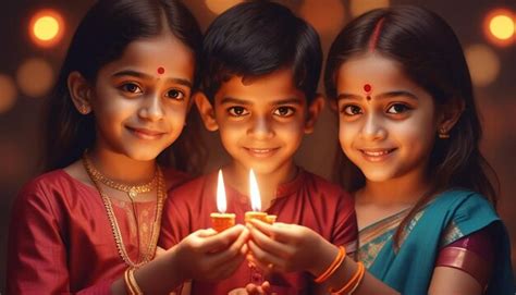 Premium Ai Image Bhai Dooj Celebration Young Brother And Sister