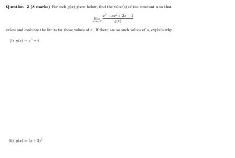 Solved Question 2 8 Marks For Each Gx Given Below Find
