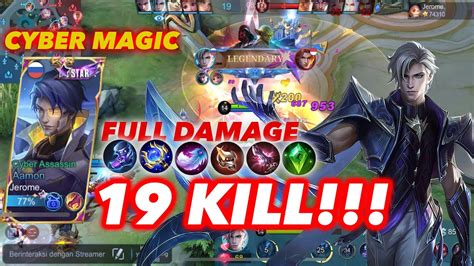 19 Kill Aamon Full Damage Top 1 Global Jerome Gameplay Mobile Legends
