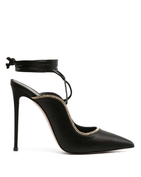 Le Silla Ivy 120mm Lace Up Pumps In Black Lyst