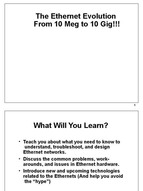 Ethernet Evolution Pdf Ethernet Network Topology