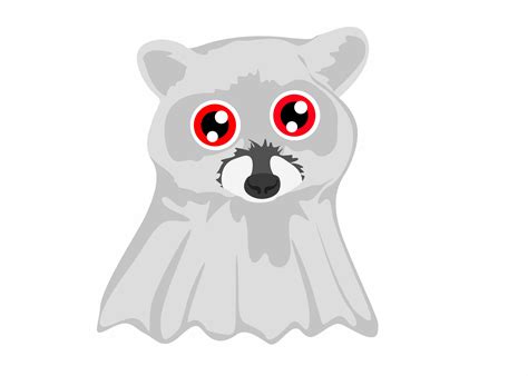 Сute Ghost Raccoon Svg Halloween Svg Graphic By Arief Sapta Adjie