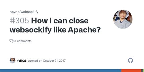 how i can close websockify like apache · issue 305 · novnc websockify