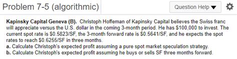 Solved Problem Algorithmic Question Help Kapinsky Chegg
