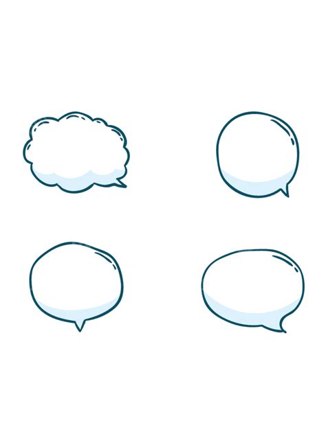 Cartoon Information Box Dialog Element Vector Design Bubble Dialog Box Cartoon Irregular