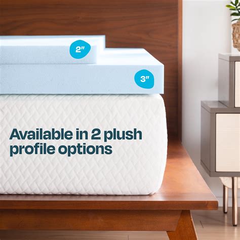 Linenspa Memory Foam Mattress Topper 3 Inch Gel