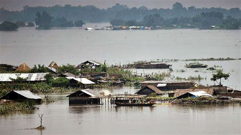 Assam Floods 28 Districts Over 50 Lakh People Affected