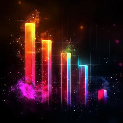 a colorful graph with the word graph on it premium ai generated image