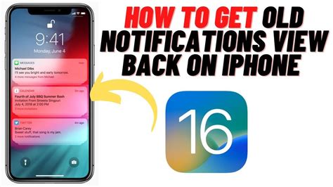 How To Get Old Notifications View Back On IPhone In IOS 16 YouTube
