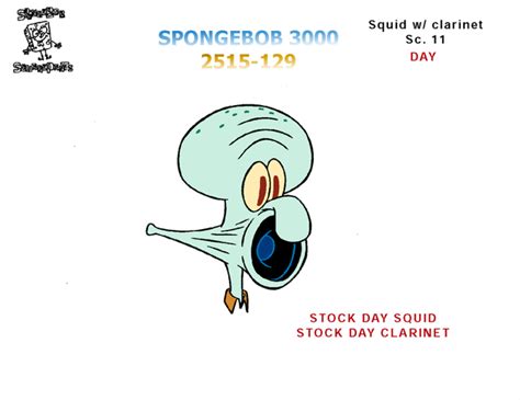 Squidward With Clarinet In Mouth R Spongebob