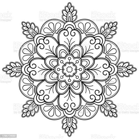 꽃 만다라 색칠 공부 벽지 디자인 타일 패턴 셔츠 인사말 카드 스티커 레이스 패턴과 문신 인테리어 디자인 장식 손으로 그린 벡터 흰색 배경 0명에 대한 스톡 벡터 아트 및