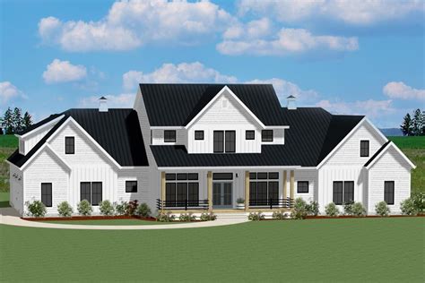 Exclusive Modern Farmhouse Plan With Great Symmetry 46456LA