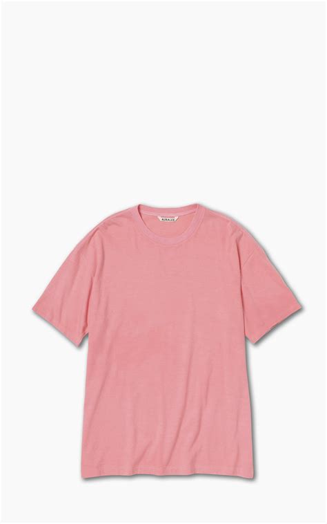 Auralee Seamless Crew Neck Tee Pink Cultizm