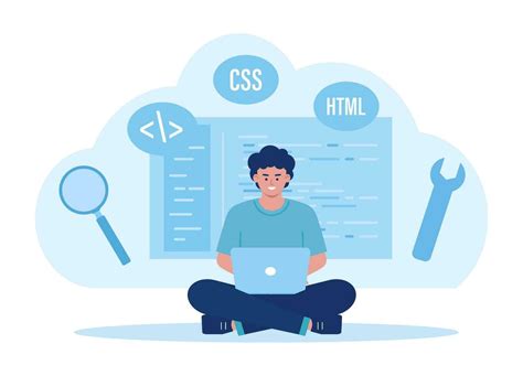 HTML CSS Programming Data Analysis Concept Flat Illustration Vector Art At Vecteezy