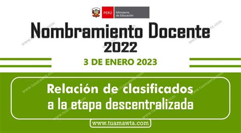 Nombramiento Docente 2022 Resultados Finales De La Prueba Nacional Y