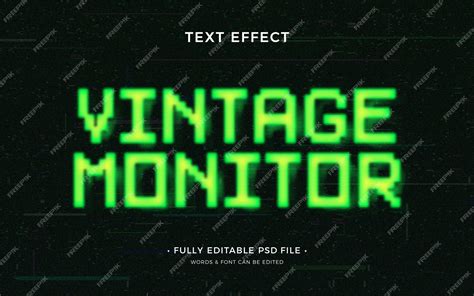 Premium Psd Vintage Crt Screen Text Effect