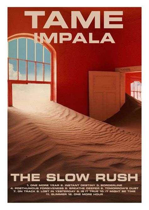 The Slow Rush Music Poster Design Vintage Song Posters Tame Impala