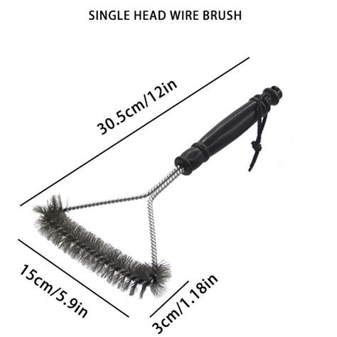 Brosse De Nettoyage À Poils En Acier Inoxydable De Grille De Bbqs Triangless Brosses De Ménages