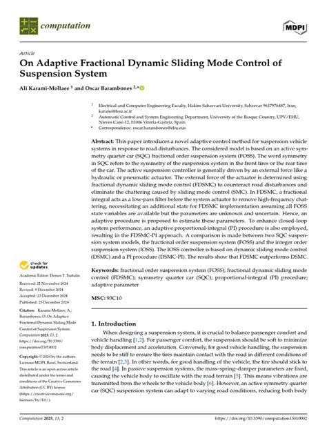 Computation 13 00002 Pdf Control Theory Applied Mathematics