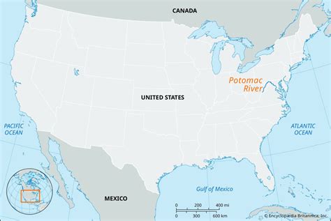 Potomac River On Map Of Usa Printable Us Maps