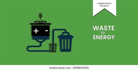 Waste Converted Into Renewable Energy Waste To Energy Stock Vector