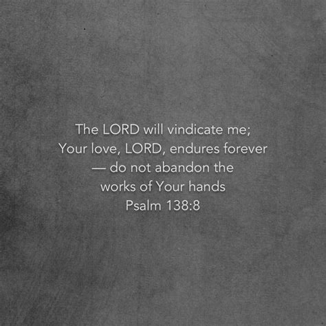 The Lord Will Vindicate Me Christian Quotes