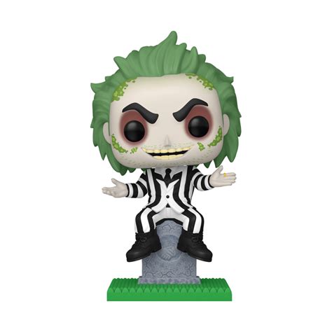 Beetlejuice Beetlejuice On Tombstone Pop Vinyl Ikon Collectables
