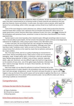 87 Environment Reading For Detail Deep Reading Reading C