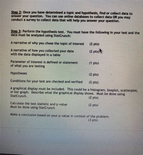 Solved Ject Using Statcrunch Your Goal Is To Develop A