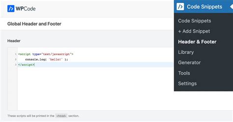 Using The Global Header And Footer Settings Wpcode