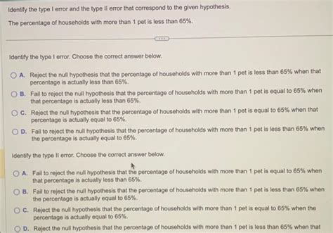 Solved Identify The Type I Error And The Type II Error That Chegg Com