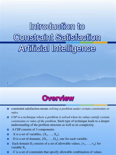 Introduction To Constraint Satisfaction Artificial Intelligence Pdf