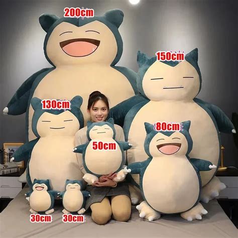 200cm Gigantyczne Pluszowe Pokemon Pluszowe Zabawki Kawaii Soft Snorlax