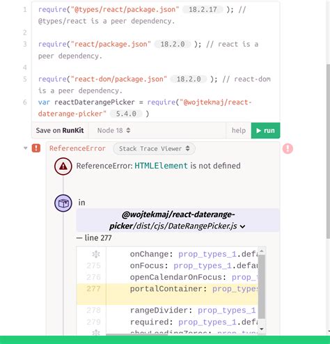 Build Error Occured With The Latest Release Of Yours Issue Wojtekmaj React Daterange