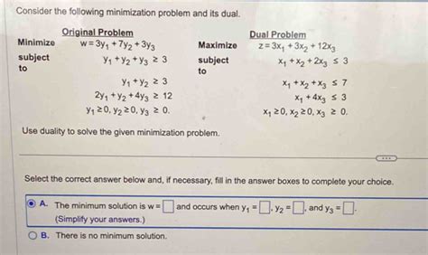 consider the following minimization problem and its dual original