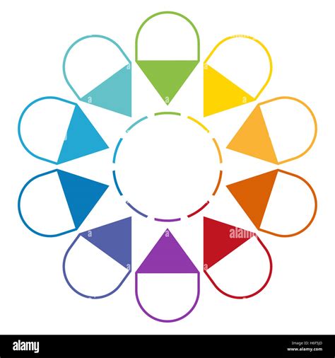 Infographic 10 Positions Color Arrows Arranged In Circle Pointing