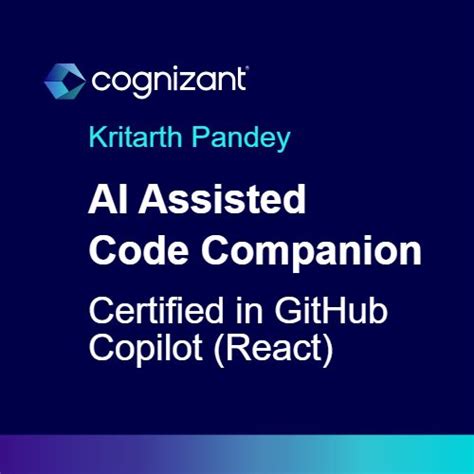 Certified In Github Copilotreact Kritarth Pandey