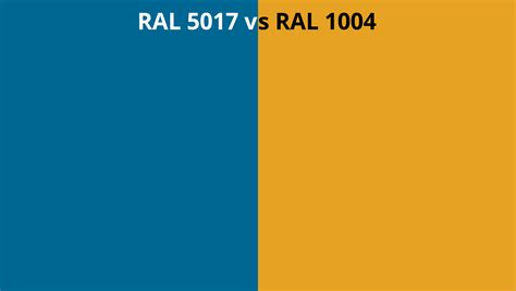 Ral 5017 Vs 1004 Ral Colour Chart Uk