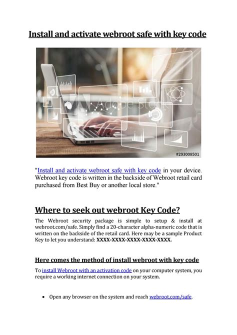 Install And Activate Webroot Safe With Key Code By Activationpage Issuu