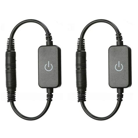 2pcs Led Strip Touch Dimmer Inline Dimmer Switch With 55 21 Mm Dc