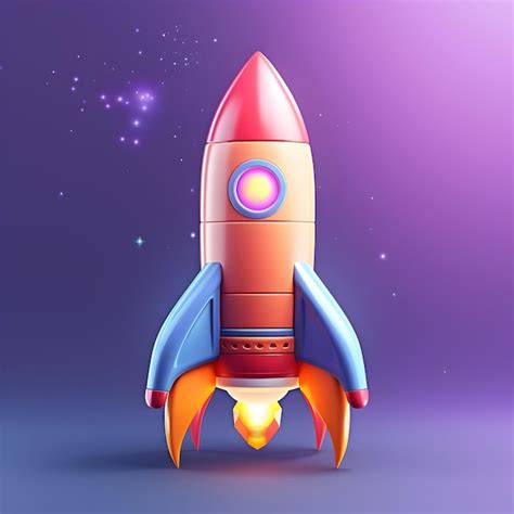Premium Photo Miniature Rocket Toy Rocket Ship As Symbol For Business