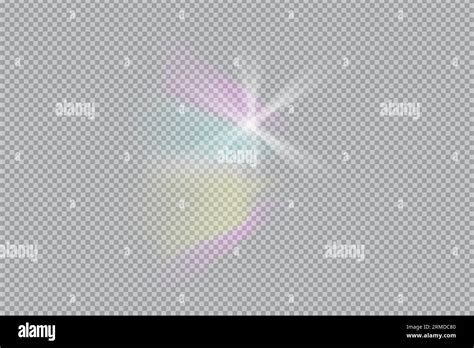 Prism Rainbow Light Overlay Light Effect Stock Vector Illustration In