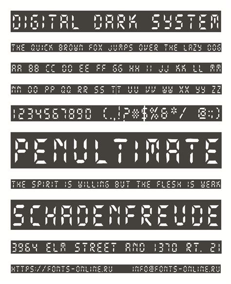 Digital Dark System Font