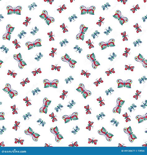 Butterflies Stock Vector Illustration Of Beautiful Doodle 49130677