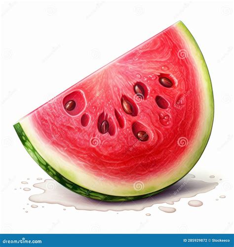 Hyperrealistic Watermelon Slice Pencil Drawing A Masterpiece Of Still