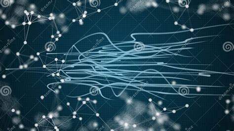Futuristic Neural Network Of Trigonometric Figures Points And Polygons Stock Illustration