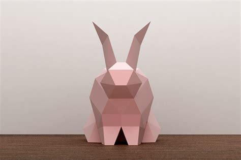 Diy Paper Rabbit 3d Papercraft 22311 Printables Design Bundles